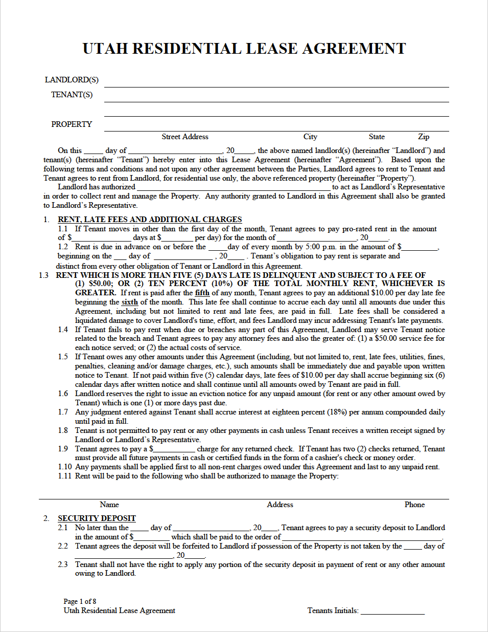 Standard Lease Agreement FREE 12 Standard Lease Agreement Samples In 