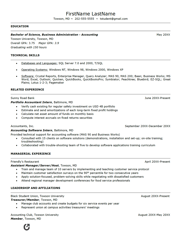 Free Accountant Resume Templates PDF WORD
